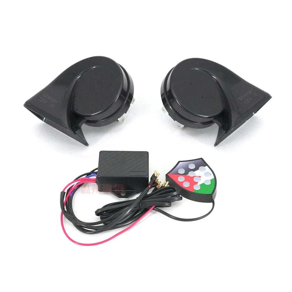 12V 10 tones Horn Controller Musical Car Horn Tweeter Speaker Snail mo ...